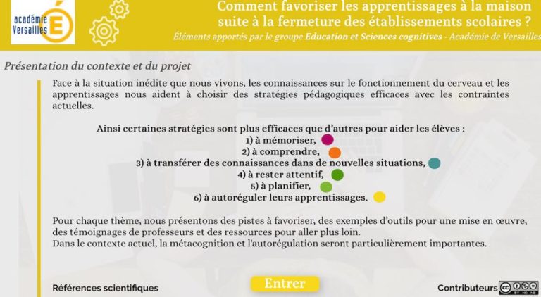Les sciences cognitives au service des apprentissages : actions menées dans l’académie de ...