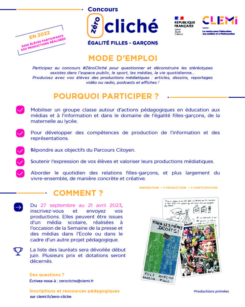 Concours : Zéro Cliché revient pour nouvelle édition, ouverture des ...